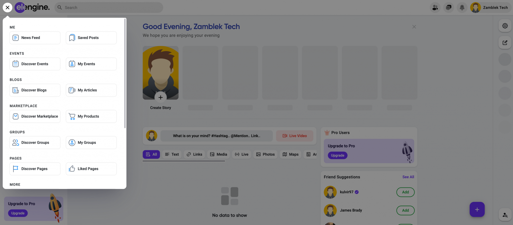 Elengine – The Ultimate Sngine Theme – Sngine